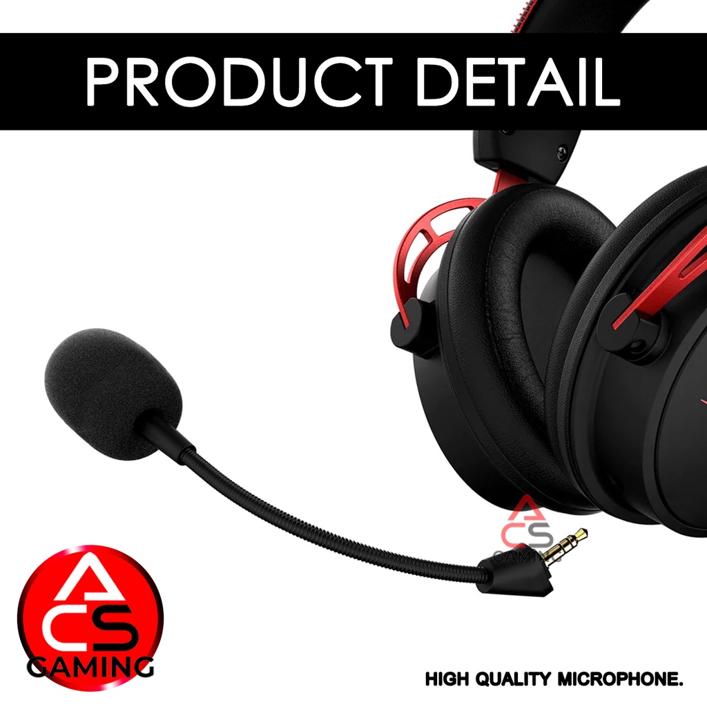 ACS ไมค์โครโฟน Hyper X สำหรับต่อหูฟังรุ่น Cloud Alpha และ Cloud Alpha S Headset Microphone (จัด ...