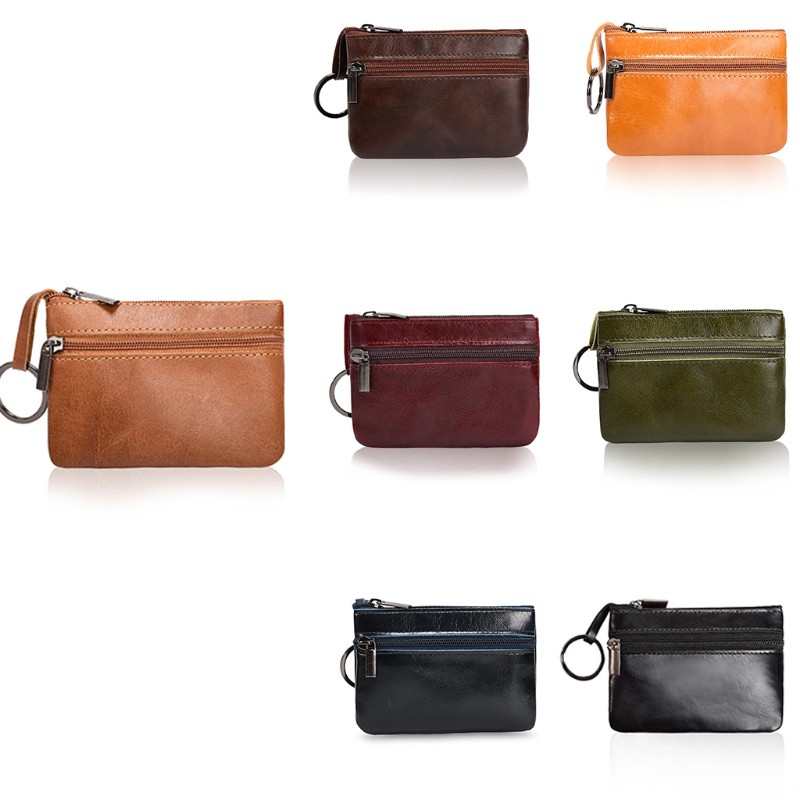 Ladies Kids Men Women Small Coin Credit Card Key Ring Wallet Pouch ...