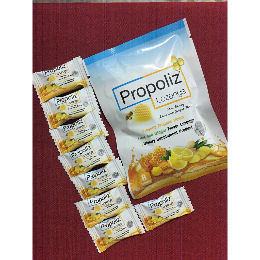 Propoliz Lozenge - โพรโพลิซ ชนิดเม็ดอม สำหรับช่องปากและลำคอ - ขนาดบรรจุ ...