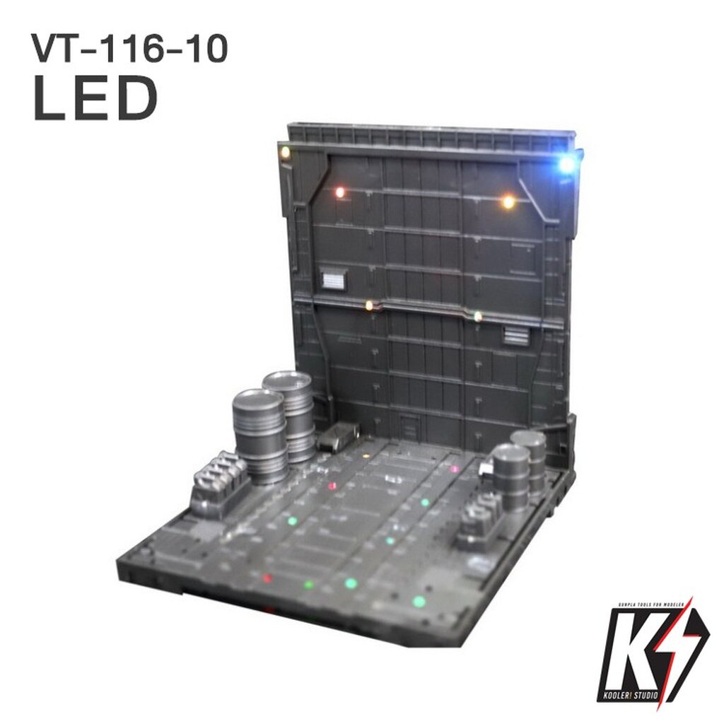 โรงเก็บกันดั้ม VT-116 พร้อมไฟ LED #ฉากโรงซ่อมกันดั้ม โรงซ่อมบำรุง CG ...
