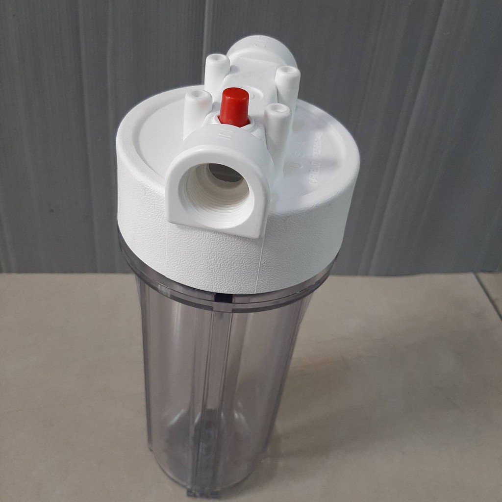 กระบอกเครื่องกรองน้ำ CUNO 10 นิ้ว FLAT CAP CLEAR HOUSING 3/4 นิ้ว (ซีน ...