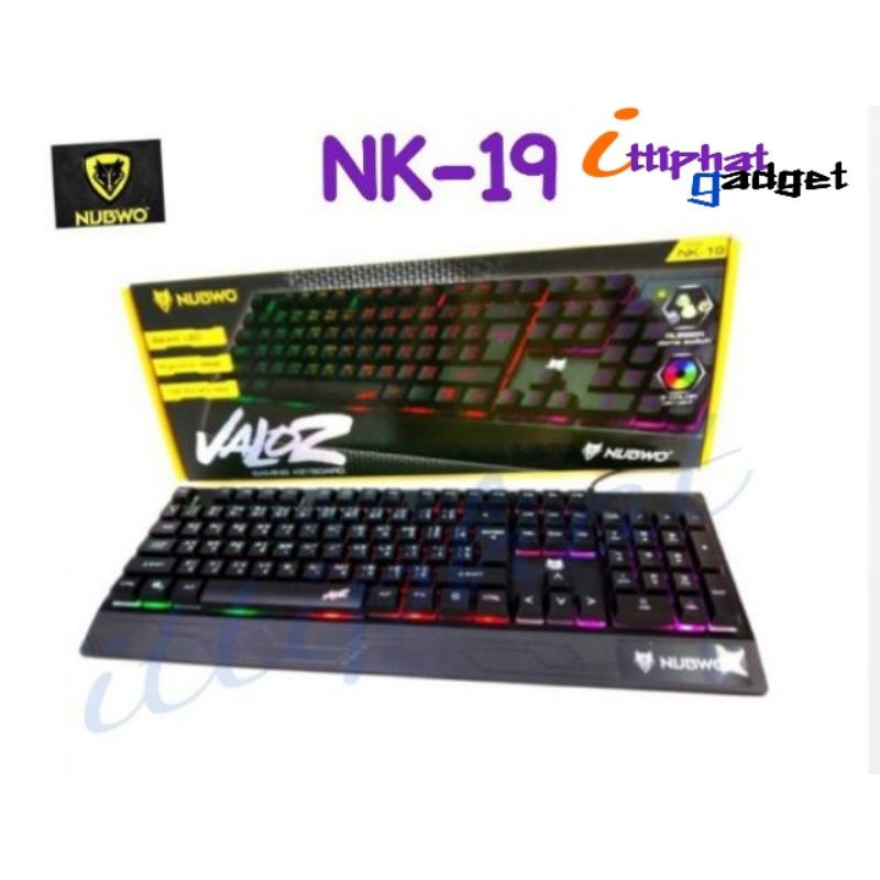 🔥มีพร้อมส่งจ้า🔥คีย์บอร์ด Nubwo NK-19 Valoz Rubber Dome switch Gaming Keyboard/Nubwo NK-36 MARS ...