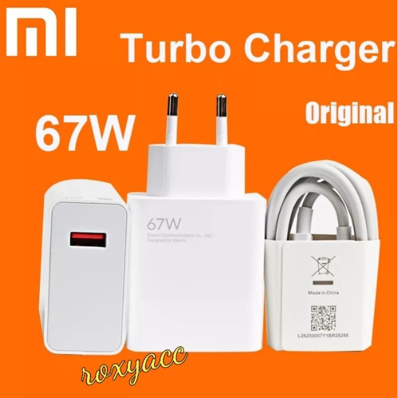 ที่ชาร์จของแท้ XIAOMI 67 W / 67 WATT TURBO FAST CHARGING USB TYPE C ...