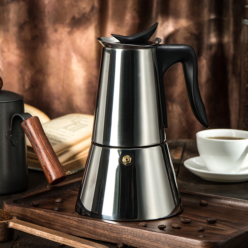 ♚♦ Electric Mocha Coffee Pot 304 Stainless Steel Coffee Maker 6cups ...