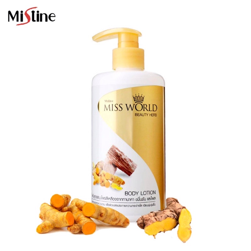 Mistine Miss World Beauty Herb Body Lotion 400 ml. โลชั่นนางงาม สูตร ทา ...