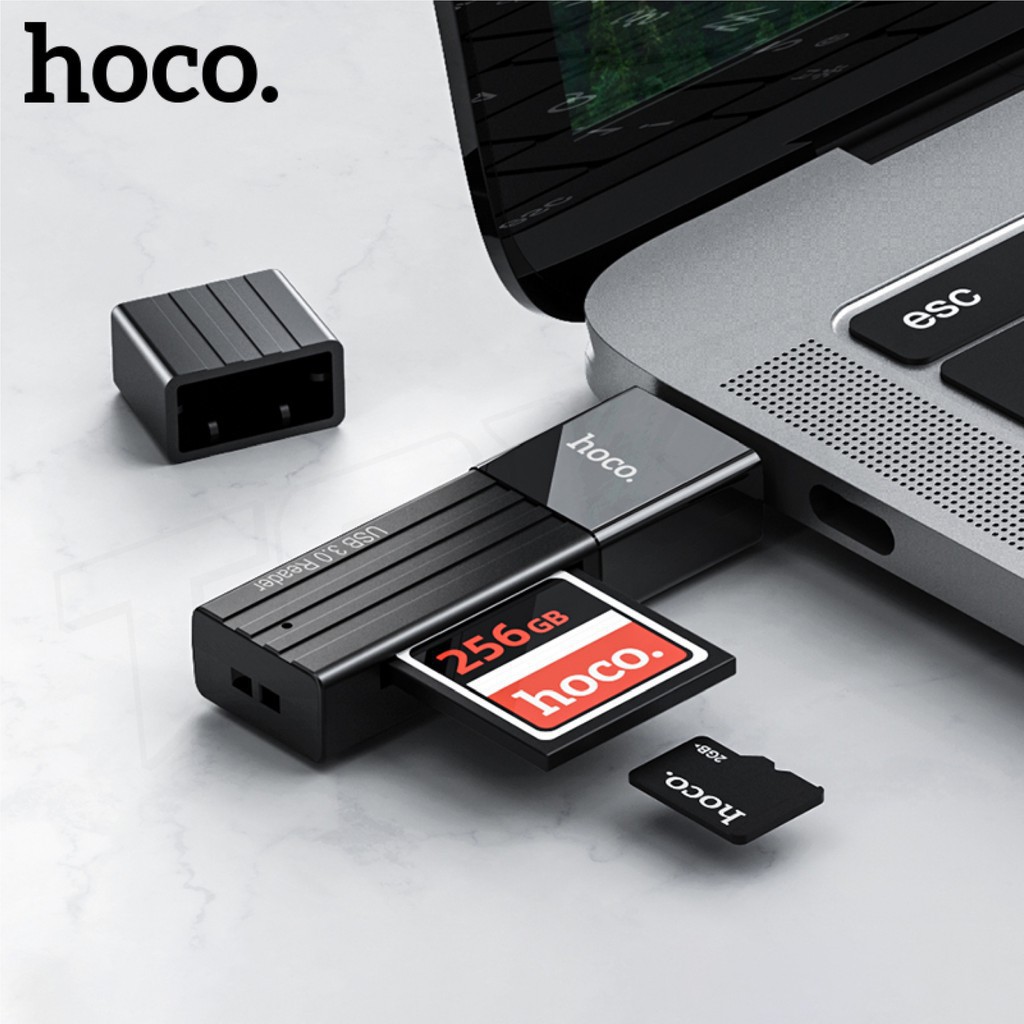 ☑ ☌usb 2.0 HOCO HB20 ของแท้100% Mindful 2-in-1 การ์ดรีดเดอร์ SD Card ...