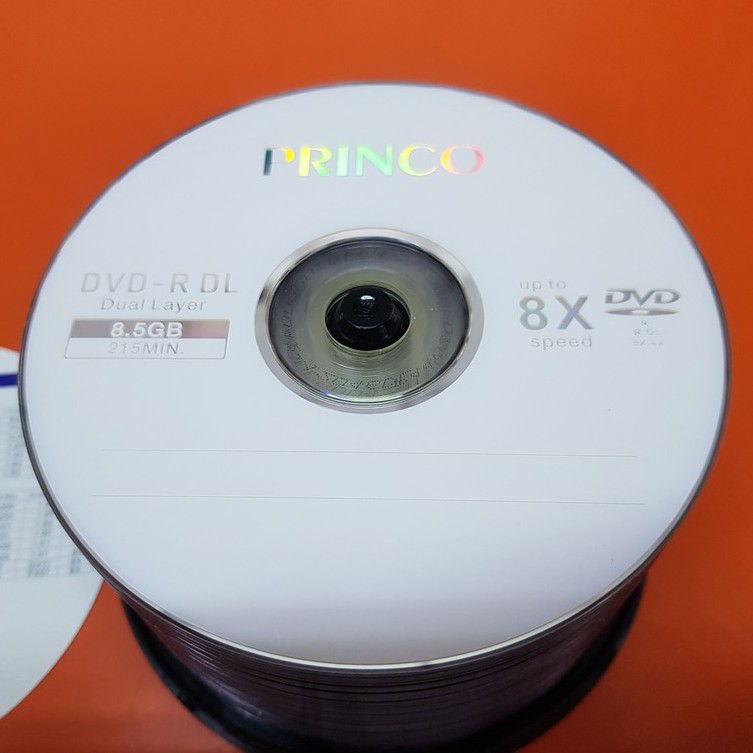 PRINCO DVD-R DL DVD9 White 8.5 GB/215 min/4x-8x speed (pack 10 แผ่น ...