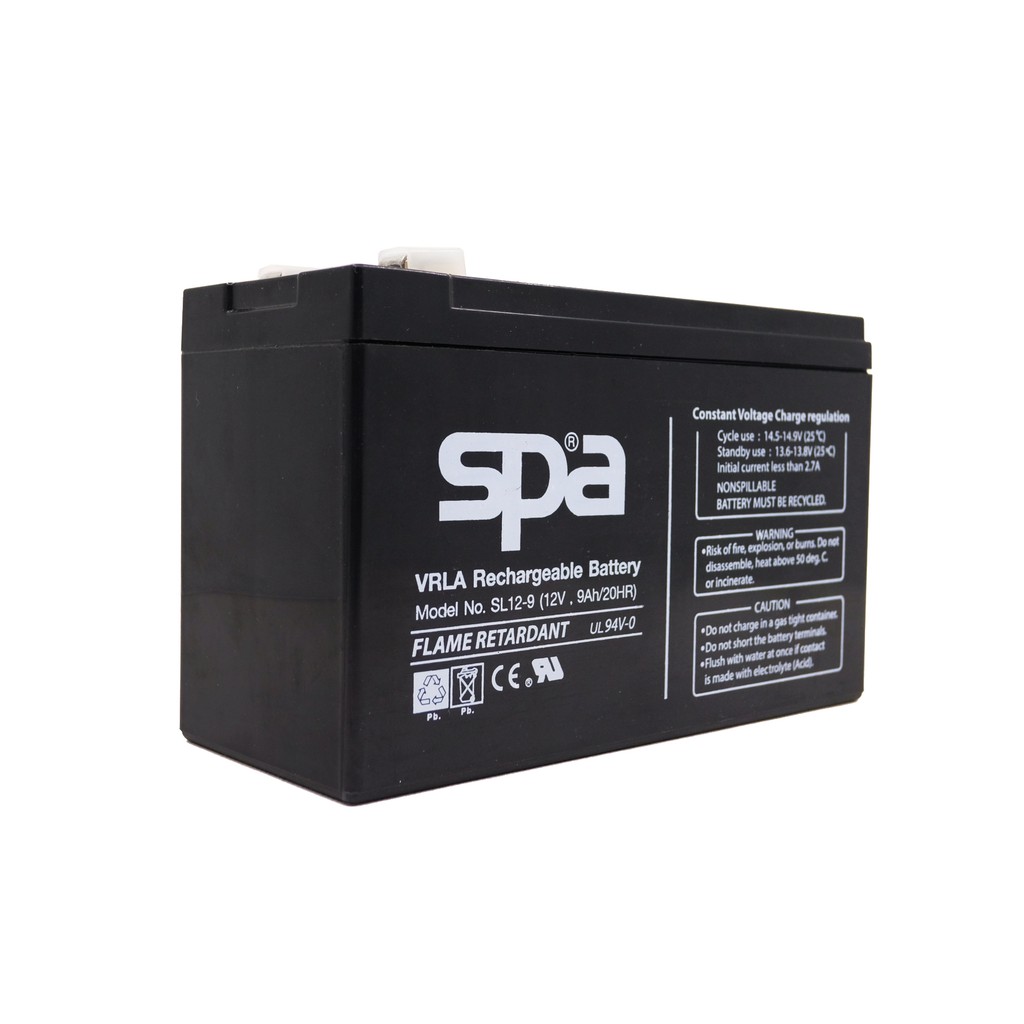 Spa แบตเตอรี่แห้ง สำรองไฟ 12V 9Ah (SLA Battery แบต UPS/ไฟฉุกเฉิน/ระบบ ...