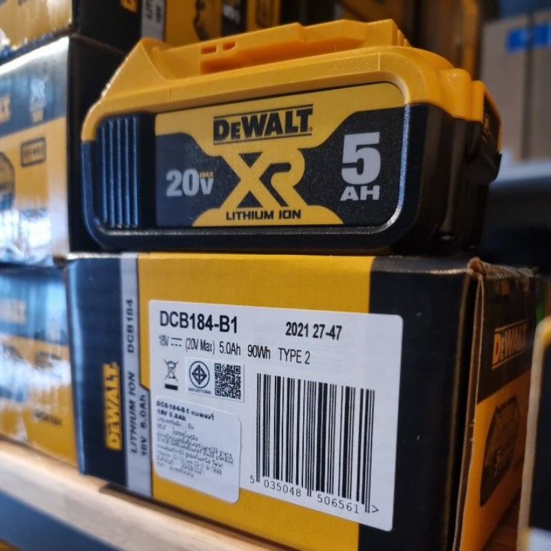 DEWALT แบตเตอรี่ 18,20V Li-ion ขนาด 5.0 Ah รุ่น DCB184 / DCB184G XR ...