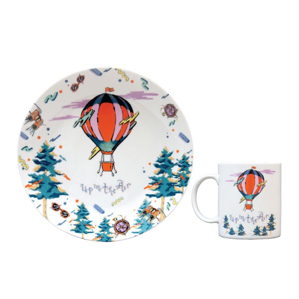 DD4Uเซตจานและแก้วลายบอลลูน | Shopee Thailand