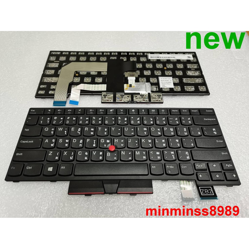 IBM Lenovo Keyboard คีย์บอร์ด Thinkpad T470 T480 (ภาษาไทย อังกฤษ) MMFW ...