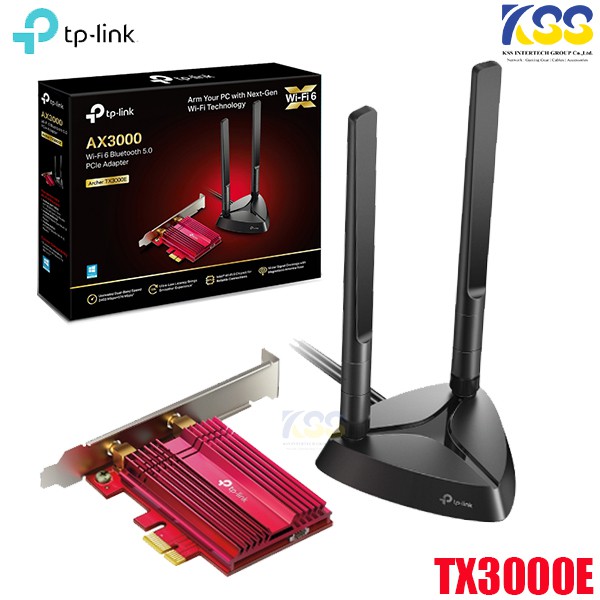 TP-LINK ARCHER X3000E AX3000 Wi-Fi 6 Bluetooth 5.0 PCIe Adapter ...