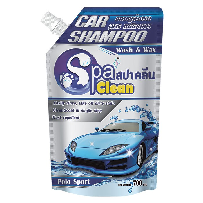 Spaclean สปาคลีน แชมพูล้างรถ สูตรเคลือบเงา กลิ่นโปโล สปอร์ต 700 มล. (8858814203658) | Shopee ...