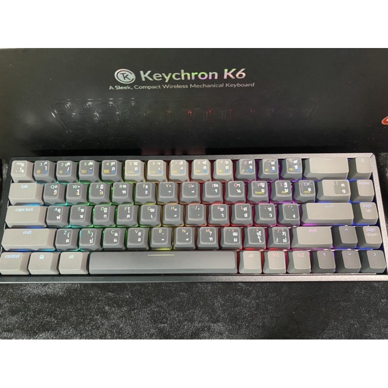 Keychron K6 keyboard Red switch AluminiumRgb | Shopee Thailand