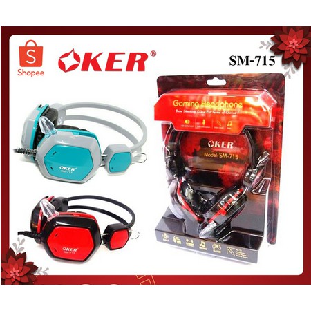Oker หูฟัง รุ่น SM-715 Gaming Headphones หูฟังเกมมิ่ง | Shopee Thailand