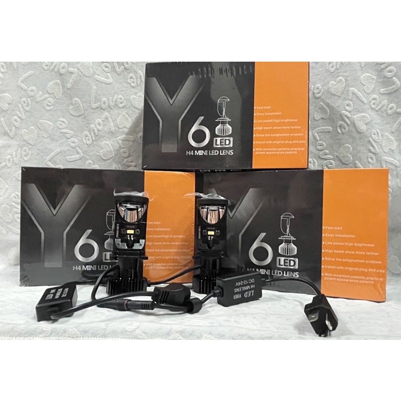 หลอดไฟหน้า LED รุ่น Y6D ขั้ว H4 คัทออฟคมมาก แสงไม่แยงตา | Shopee Thailand