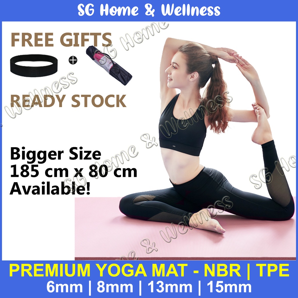 ฟรีเสื่อโยคะพรีเมี่ยม NBR TPE EXTRA THICK 6 8 13 15 NON-SLIP ECO-FRIENDLY | Shopee Thailand