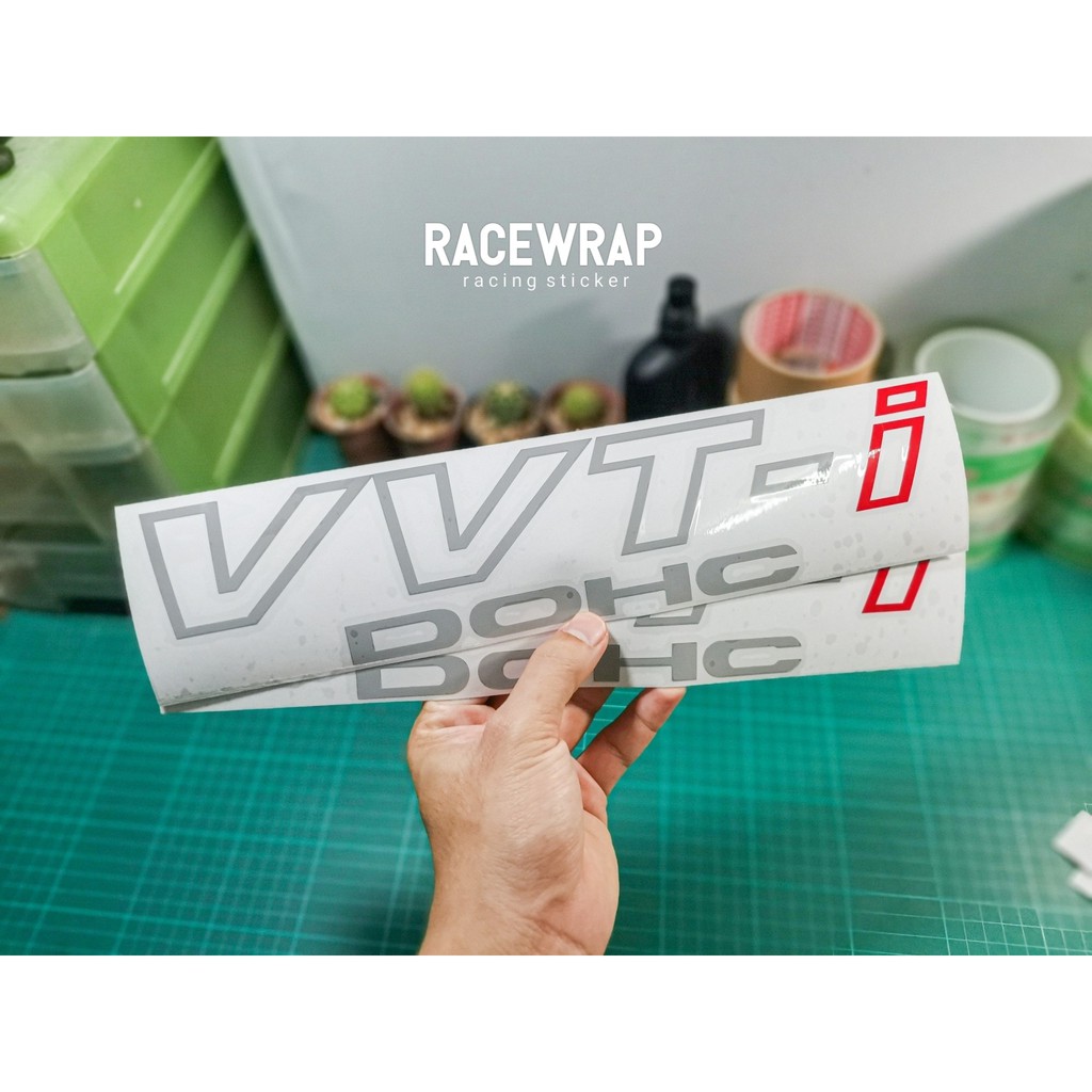 สติกเกอร์ติดรถยนต์ " VVTI-DOCH " ใช้ติดรถ toyota vios yaris หรือเครื่อง ...