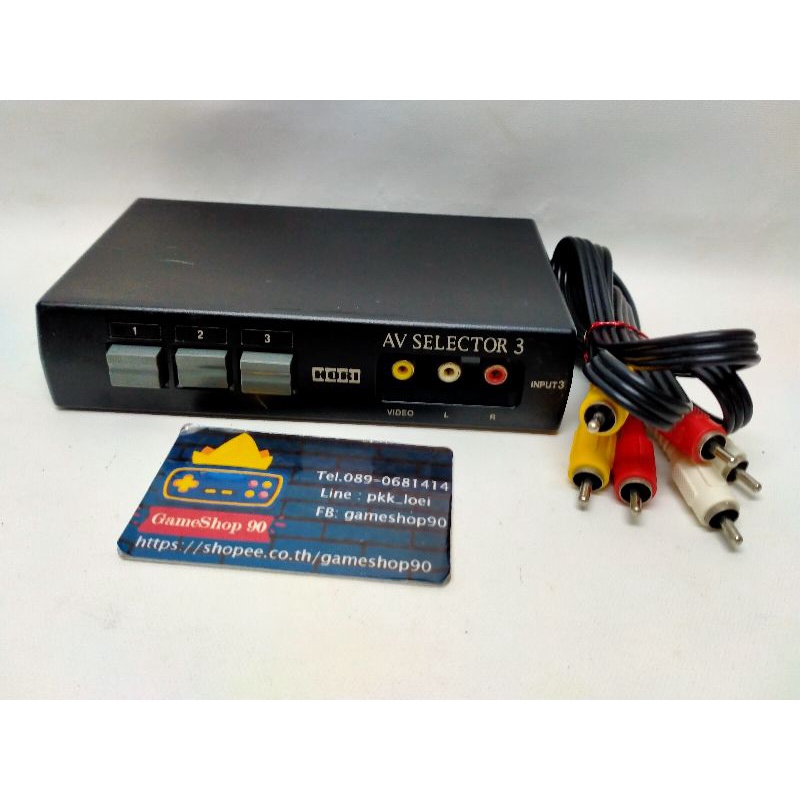 AV Selector เข้า 1 เครื่องเกมออก1 ทีวีใช้สำหรับเปลี่ยนช่องของเครื่องเกมนั้นๆ จะได้ไม่ต้องดึงสาย ...