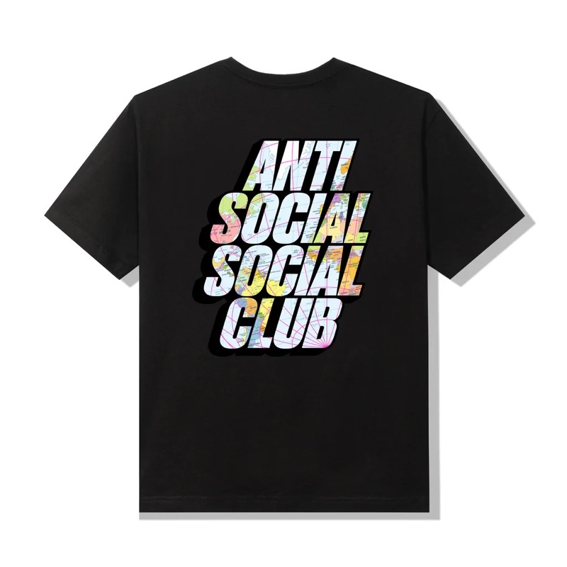 ใหม่พร้อมส่ง ของแท้ Anti Social Social Club Drop A Pin Black Tee ...