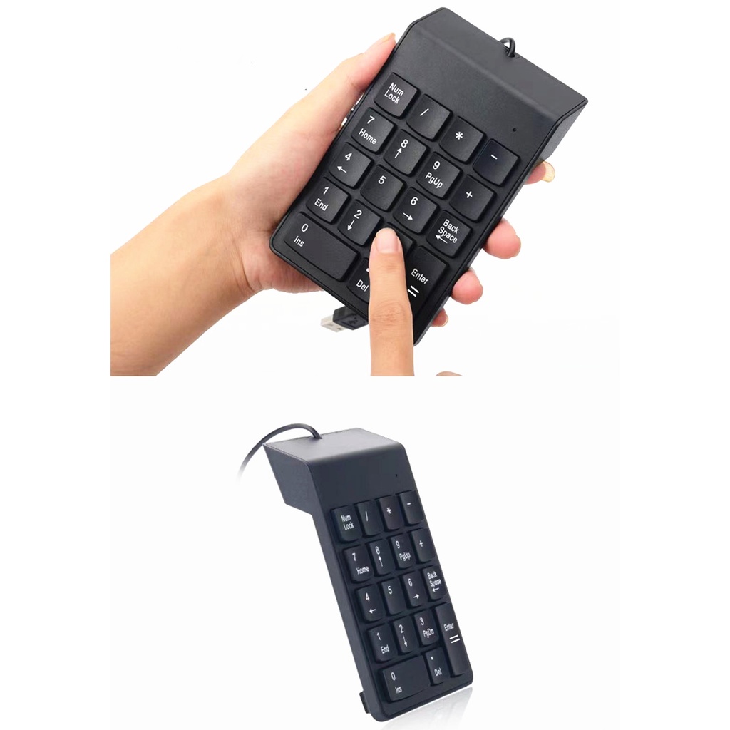Lemary USB Number Pad Numpad Numeric Keypad 18 Keys แป้นพิมพ์สำหรับแล็ปท็อปเดสก์ท็อปพีซี ใหม่ ...