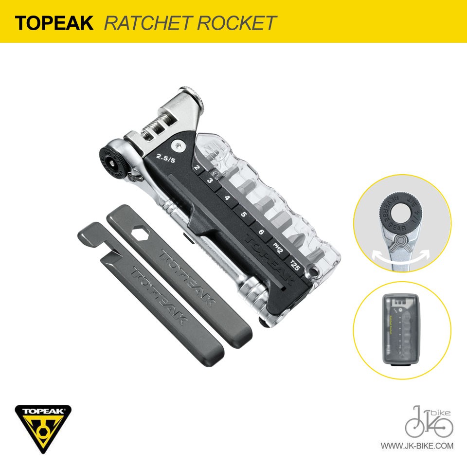 ชุดเครื่องมืออเนกประสงค์ 15ฟังก์ชั่น TOPEAK RATCHET ROCKET TOOL ...