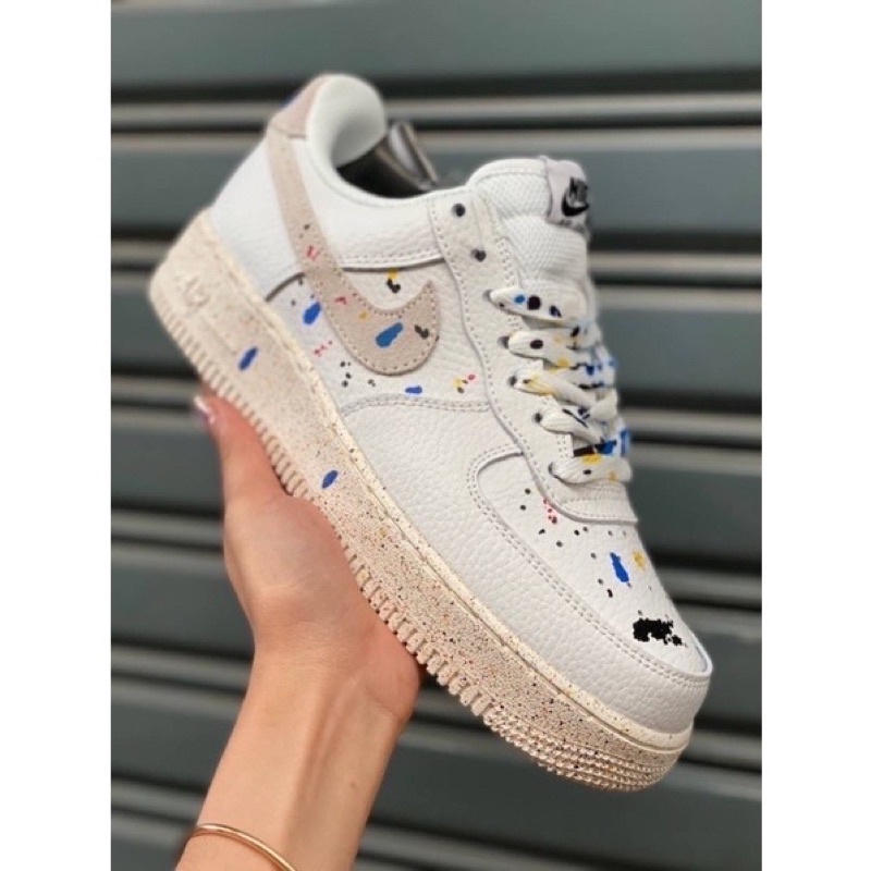 Nike Air Force 1 07 LV8 Bb Paint Splatter (size37-45) White | Shopee ...