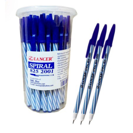 ปากกาลูกลื่น Lance Spiral 825 ขนาด 0.5 มม. หมึกสีน้ำเงิน | Shopee Thailand