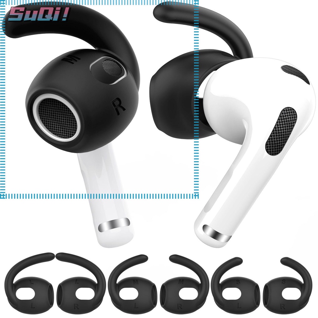 3 Pairs Soft Silicone Earbuds Headphone Earpods Cover Eartip Ear Wings ...