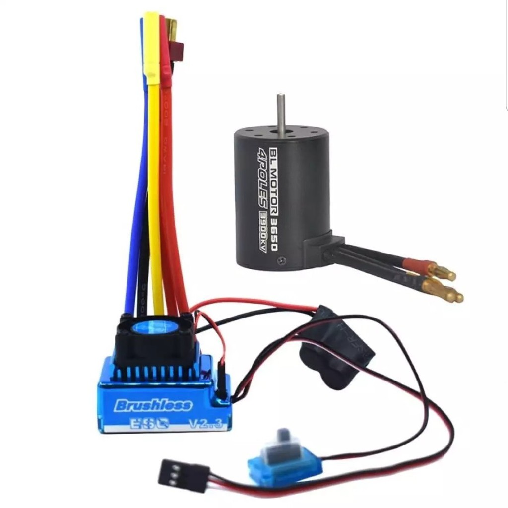 ESC 120A combo 1:10 Car Bl3650 3900Kv Brushless Motor 80A Waterproof ...