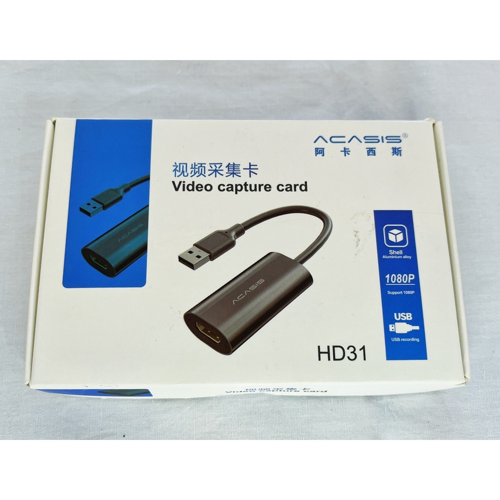 Capture Card USB - HDMI 1080P ACASIS HD31 แท้ ของใหม่ | Shopee Thailand