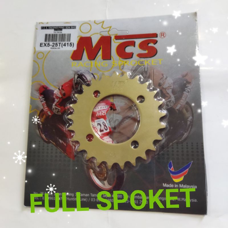 Mcs 415 สเตอร์หลัง / สปอคเก็ตเต็ม HONDA EX5 BONUS 110 SPORT ( 24T ~ 28T) | Shopee Thailand
