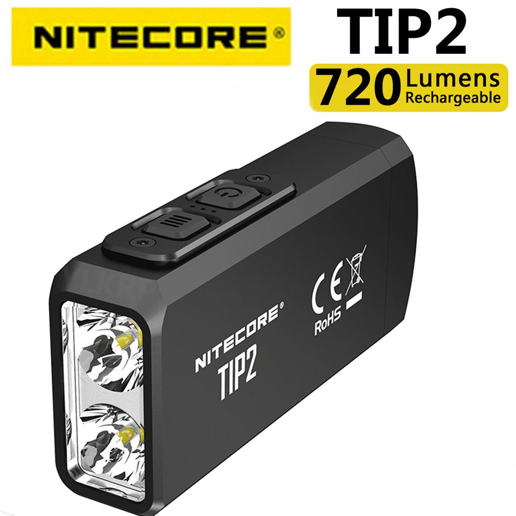 Nitecore TIP2 720LM ไฟกุญแจ แบบชาร์จ USB 2 CREE XP-G3 S3 LED แบตเตอรี่ ...