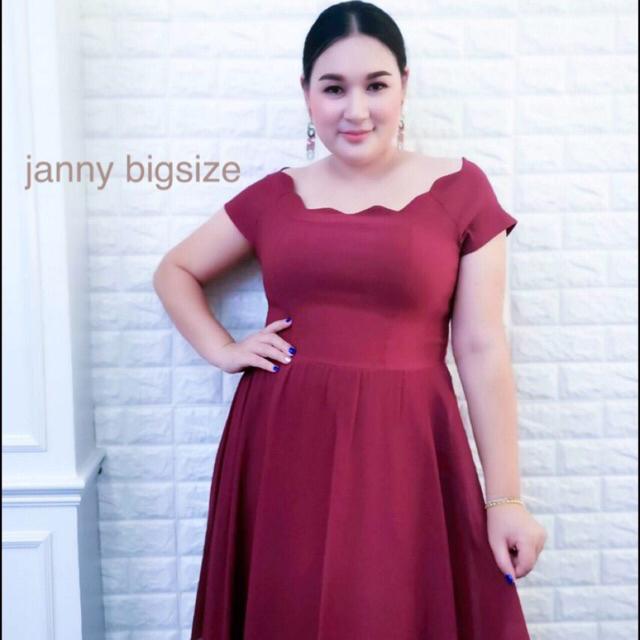 Janny เดรสสั้น เดรสสาวอวบ อ้วน Bigsize XXL Plussize ชุดออกงาน ชุดราตรี ผ้าสกินนี่ ชีฟอง | Shopee ...