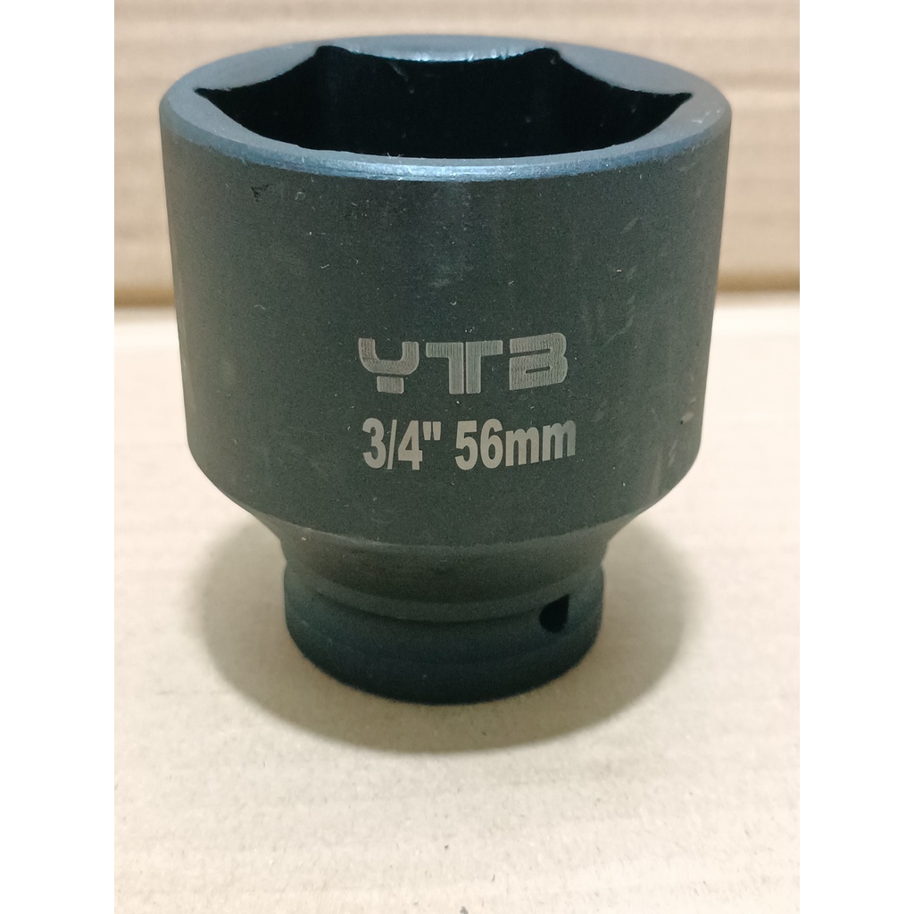 YTB ลูกบล็อก ลูกบล็อกยาว ลูกบล็อกดำ 3/4 นิ้ว (6หุน) เบอร์ 56 มม. ...