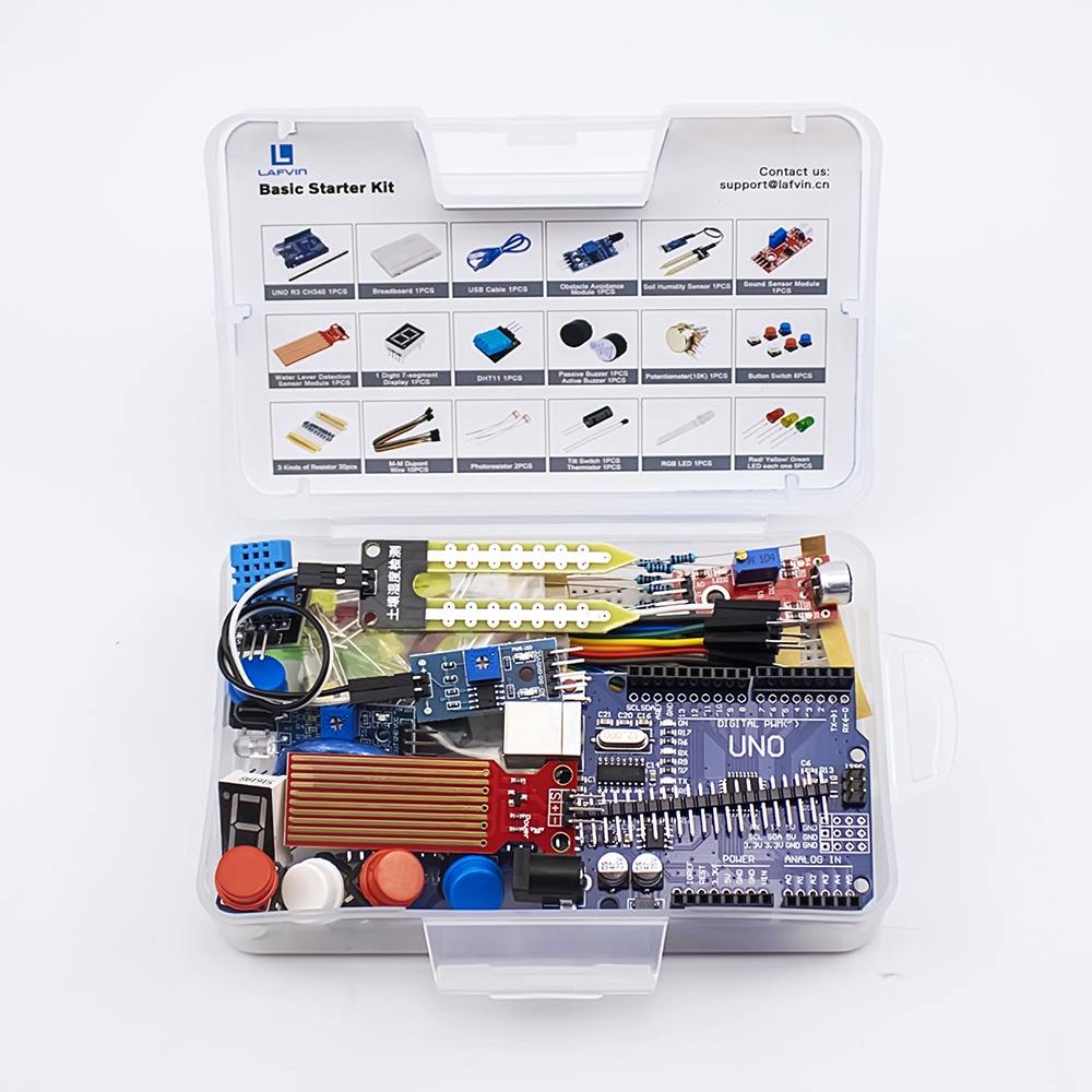 【พร้อมส่ง】 LAFVIN Basic Starter Kit สำหรับ Arduino UNO R3 ประกอบด้วย Breadboard, Jumper Wire ...