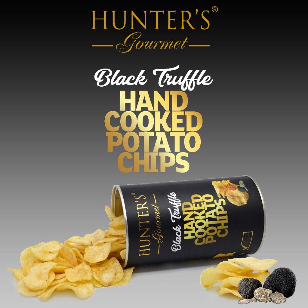 Hunter's Potato Chips Black Truffle 150g. ฮันเตอร์ส มันฝรั่งทอดกรอบ รสแบล็คทรัฟเฟิล 150 กรัม ...
