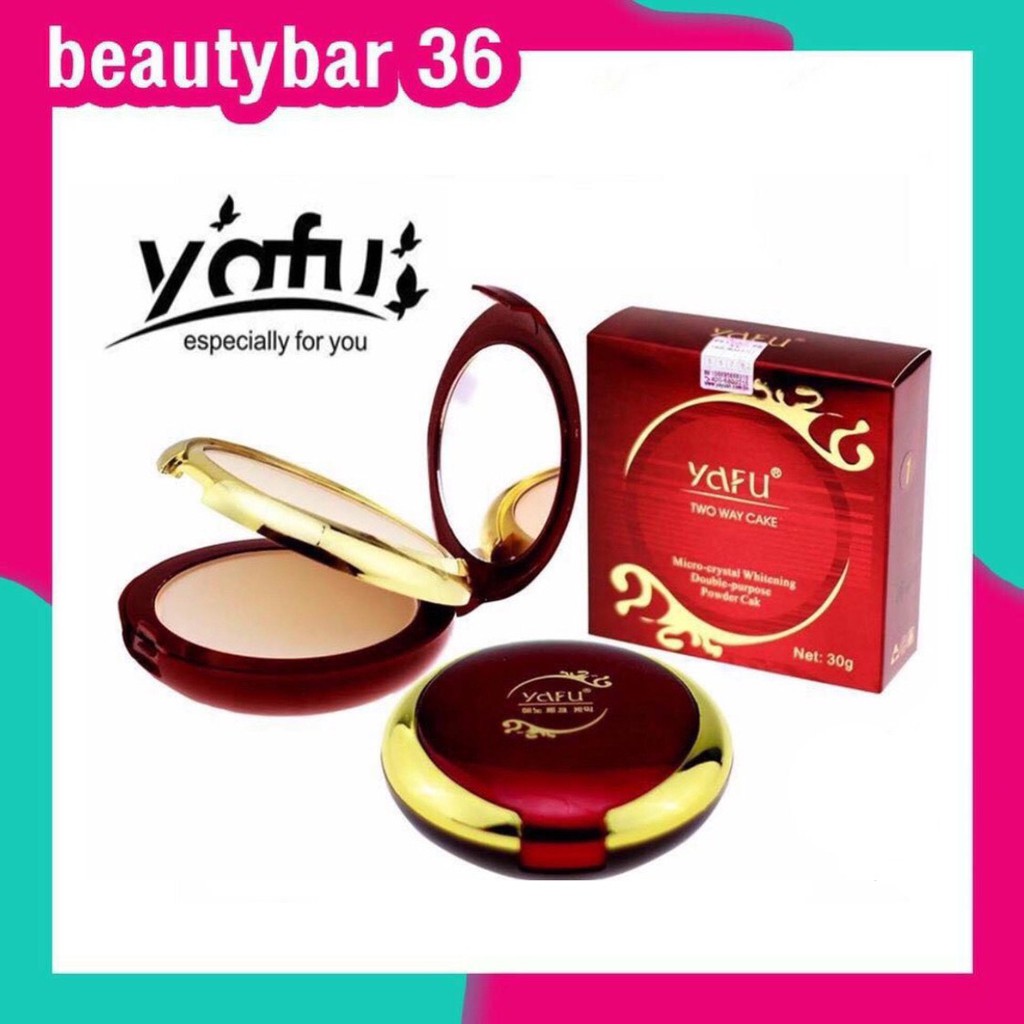 YAFU powder แป้งพัฟยาฟู แป้ง2ชั้น แป้งพัฟผสมโสม+ไวท์เทนนิ่ง 30g ...