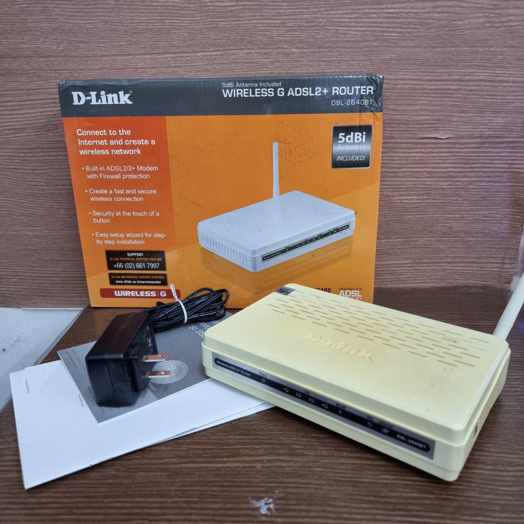 D-Link DSL-2640T, 54Mbps Wireless ADSL 2/2+ Router with Built-in Modem, 4-port 10/100Mbps Switch ...