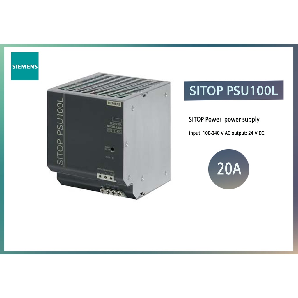 SITOP PSU100L 24 V/20 A Stabilized power supply input: 100-240 V AC ...