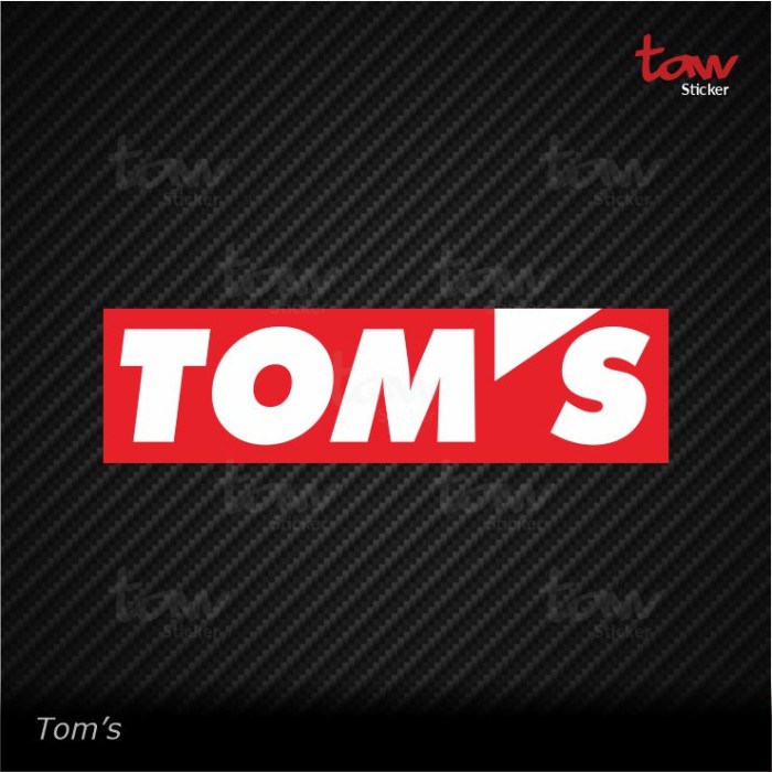 Toms Toms Cutting Sticker Toyota Helmet Motorcycle Car Window Sticker ...