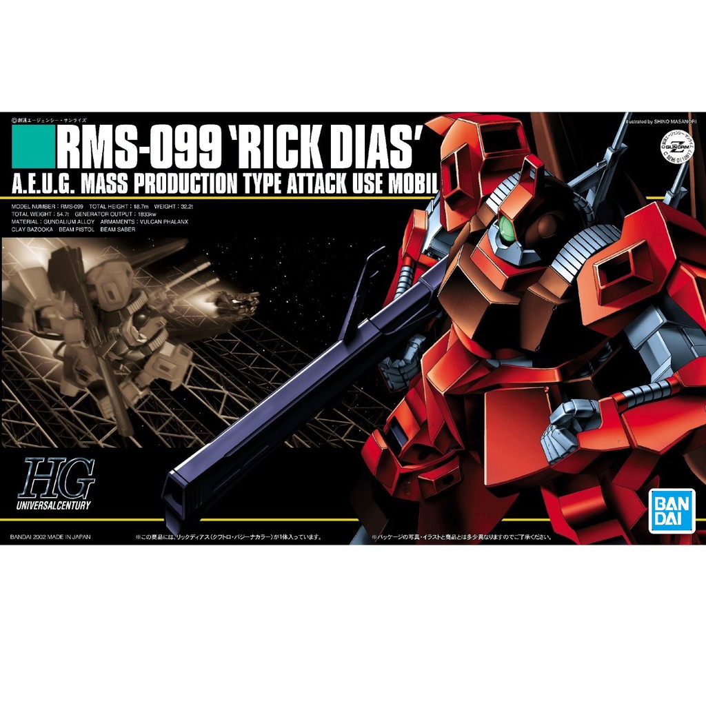 HG 1/144 HGUC 033 RMS-099 Rick Dias Quatro Custom [BANDAI] | Shopee Thailand