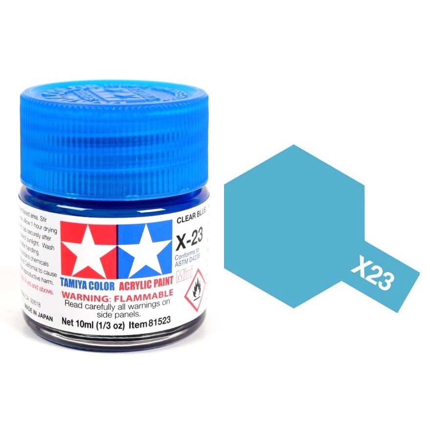สีอะคริลิค TAMIYA ACRYLIC X-17 81517, X-18 81518, X-19 81519, X-21 81521, X-22 81522, X-23 81523 ...