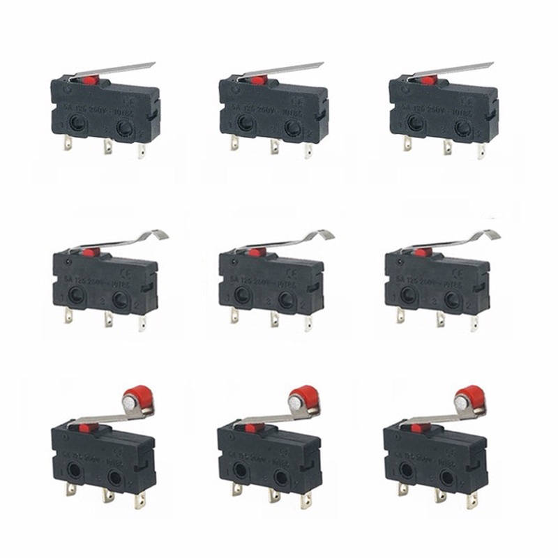 ลิมิตสวิตช์ 5A 250V 3 พิน KW11-3Z 3-Pin Micro Limit Switch Roller Lever ...