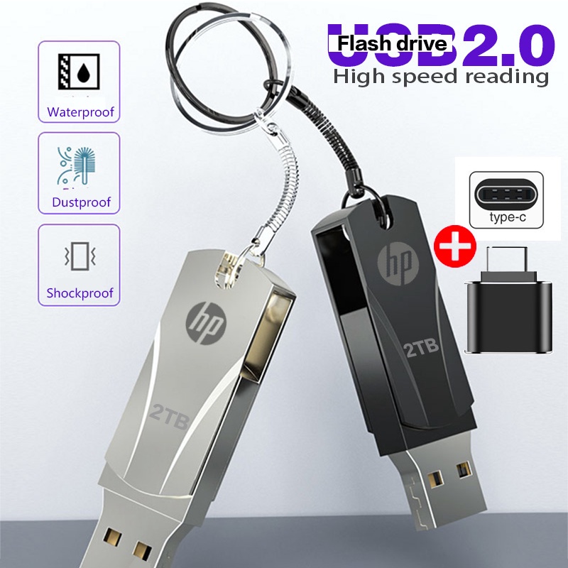 hp แฟลชไดรฟ์ 2TB USB 2.0 Flash Drive Pendrive High Speed Flash Disk ...