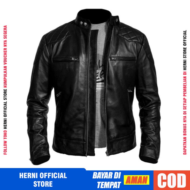 Men& 39;s Black Touring Racing Motorcycle Synthetic Leather Semi Jacket ...