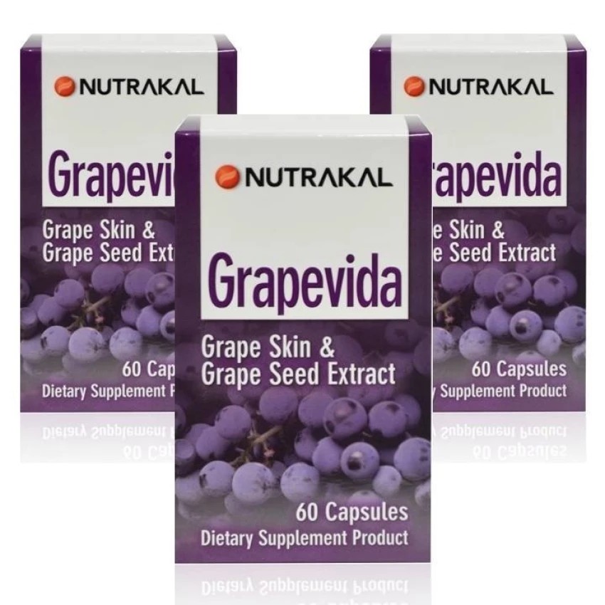NUTRAKAL Grapevida 60 แคปซูล (3 กล่อง) | Shopee Thailand