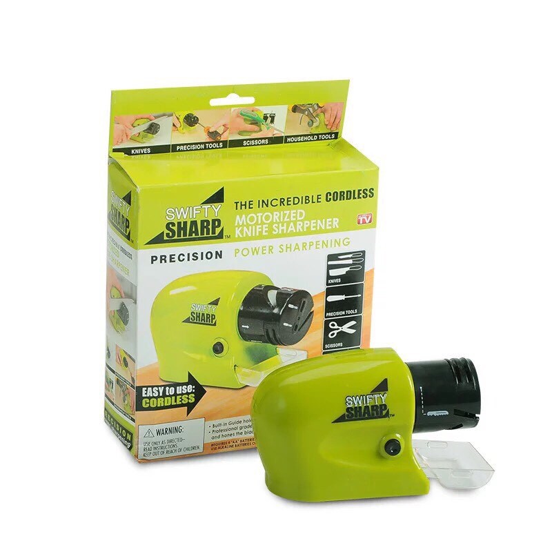 ที่ลับมีดไฟฟ้า swifty sharp เอนกประสงค์ (สีเขียว) สำหรับลับมีด ลับของมีคมลับกรรไกรลับไขควง เขียว ...