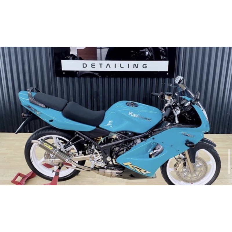 Striping Kawasaki Ninja KRR ZX 150 CBU sky Blue silver chrome set ...