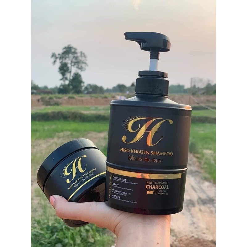 แชมพูไฮโซ ทรีทเม้นท์ไฮโซ HISO KERATIN ชาโคล100% | Shopee Thailand